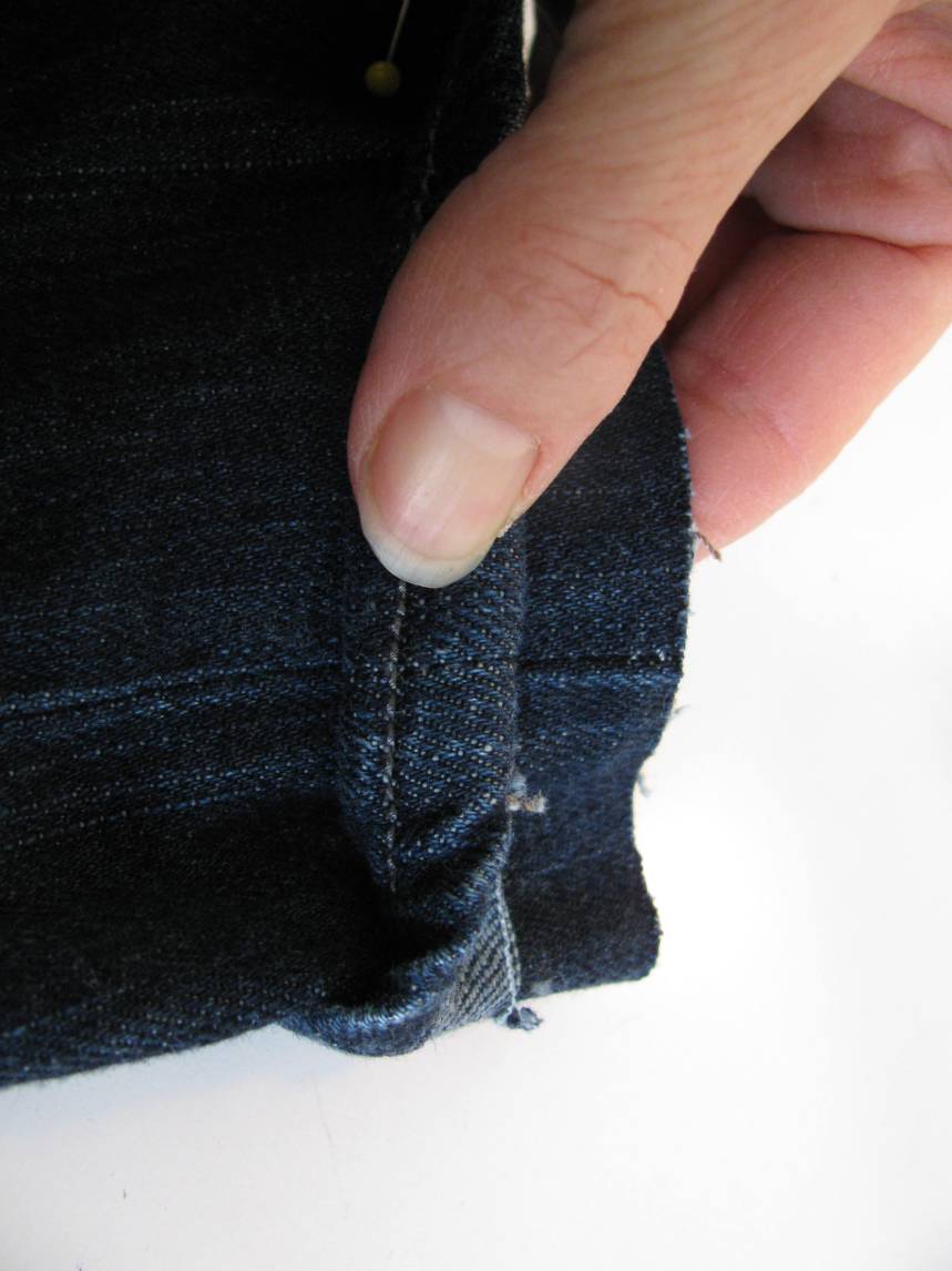 How To Hem Jeans Using The Original Hem – The Sewing Garden