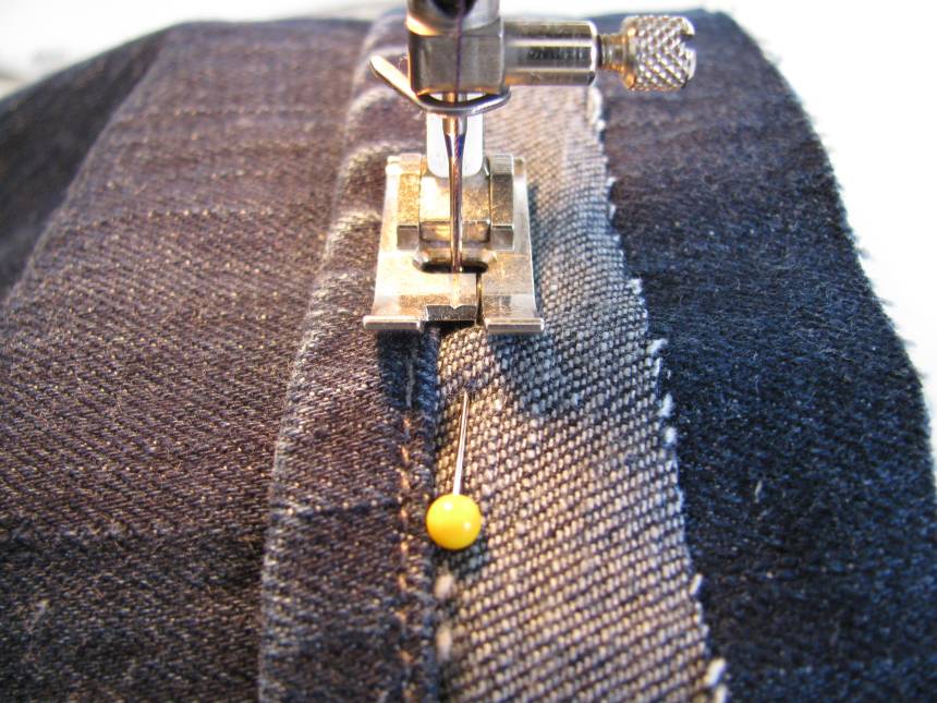 How To Hem Jeans Using The Original Hem – The Sewing Garden