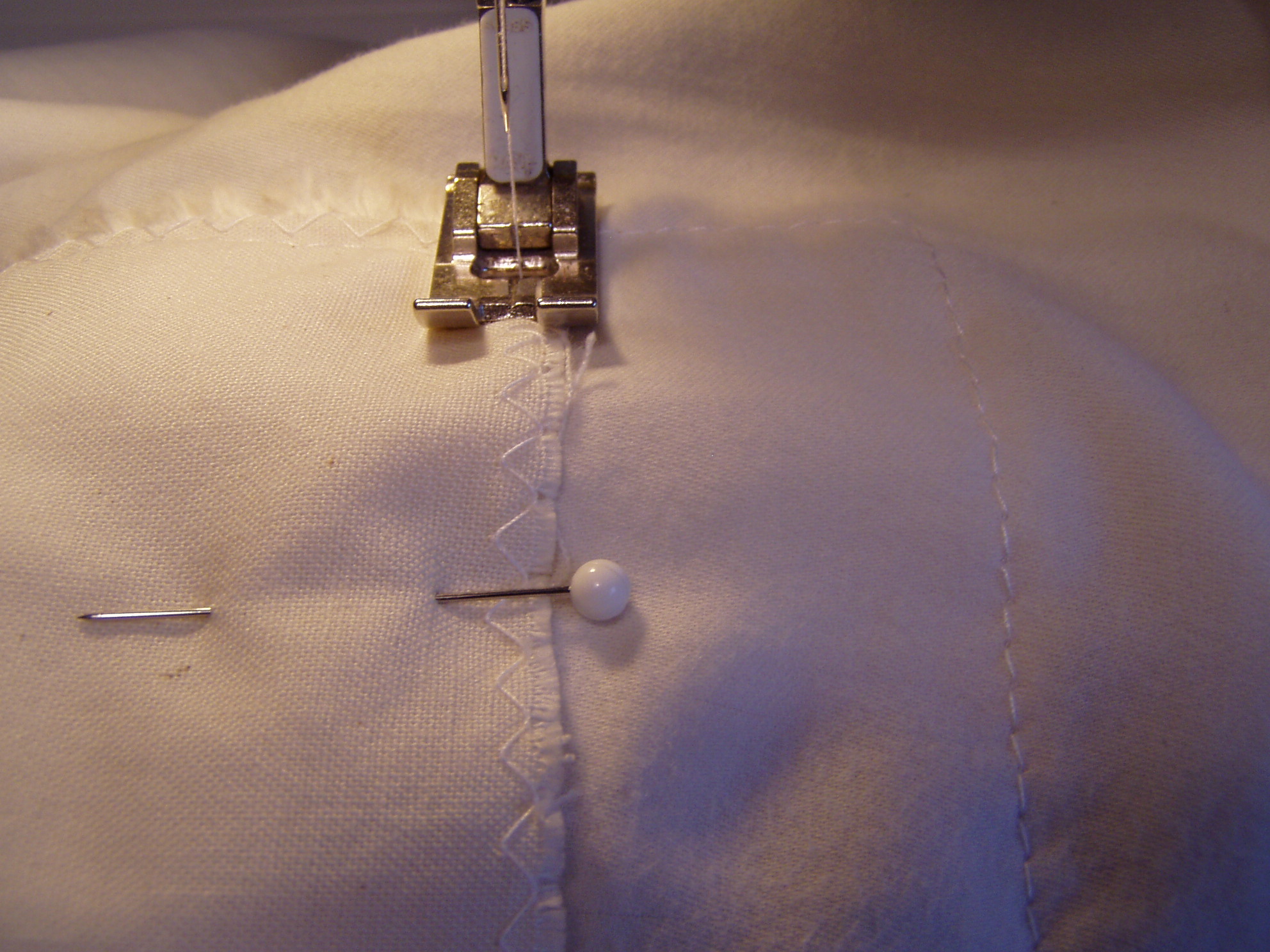 Mending a bed sheet – The Sewing Garden